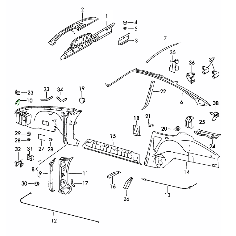 Porsche Front Section Restoration & Chassis Repair Panels | Bodywork ...