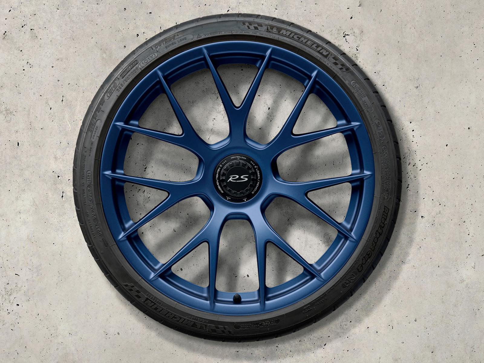 20inch 718 Cayman GT4 RS magnesium forged wheel set, in Indigo Blue ...