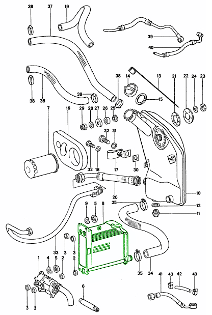 Porsche 911 Radiator Engine Oil Cooler 91110704102 - 91110704102/1 ...