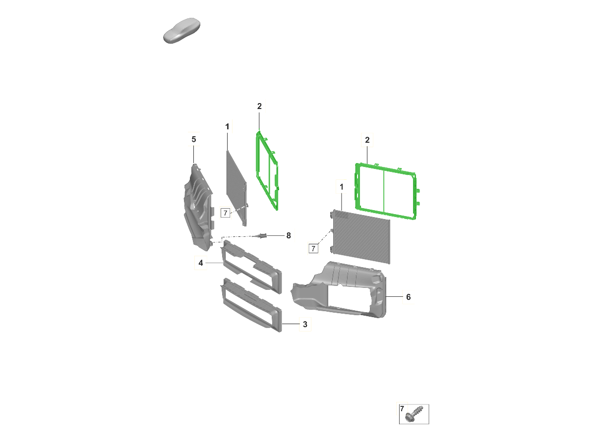 Porsche 992 Frame for air con condenser 992820860 - 992820860 | Design 911