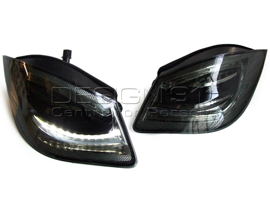 LED Rear Indicators Clear / Red Lens & Chromed Base. Porsche 987 MKII ...