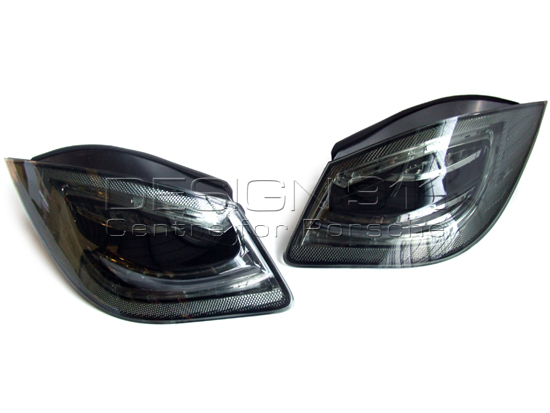 LED Rear Indicators Clear / Red Lens & Chromed Base. Porsche 987 MKII ...