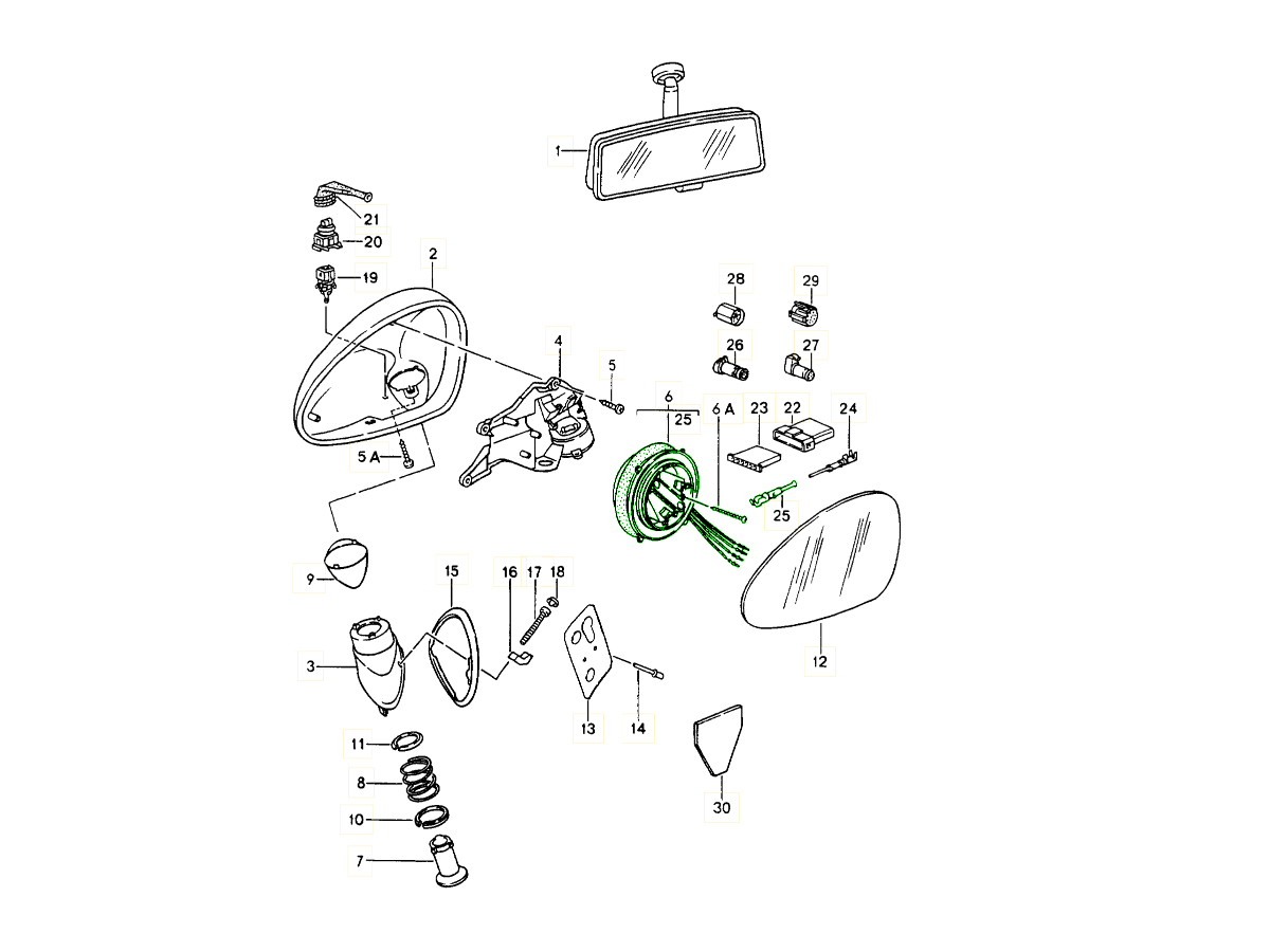 Porsche 964 Door Mirror Motor 96562490101 - 96562490101 | Design 911