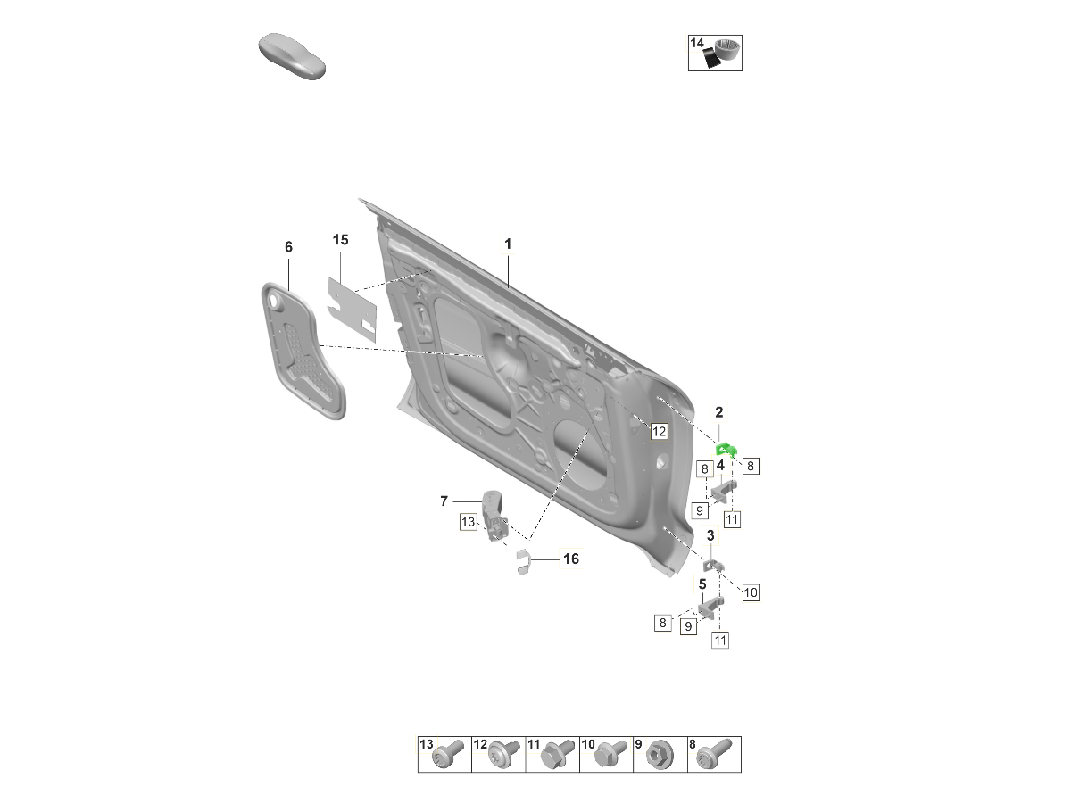 Porsche Doors, Hinges & Striker Plates | OEM Body Panels & Hardware ...