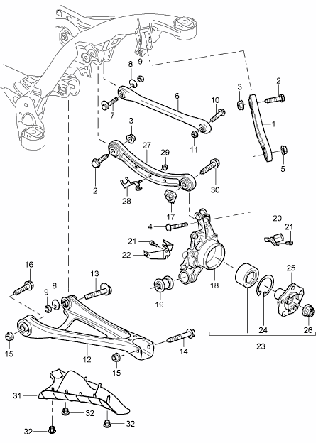 Wheel Bearing Front or Rear for Porsche Cayenne 95534190100 ...