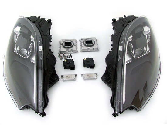 Black led headlamps Porsche Macan LHD 95B04490090 - 95B04490090 | Design 911