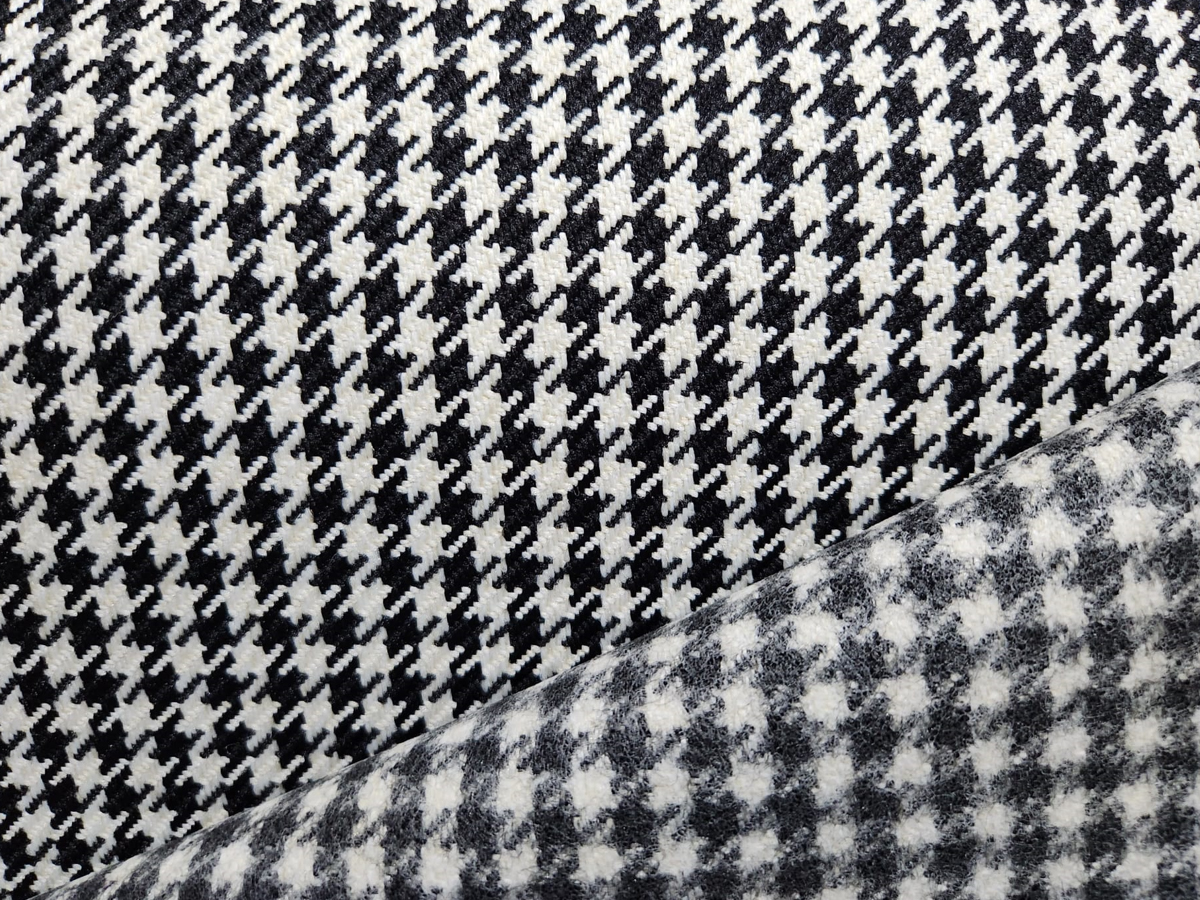 Pepita Porsche Houndstooth classic fabric Black White - PEPITA1001 ...