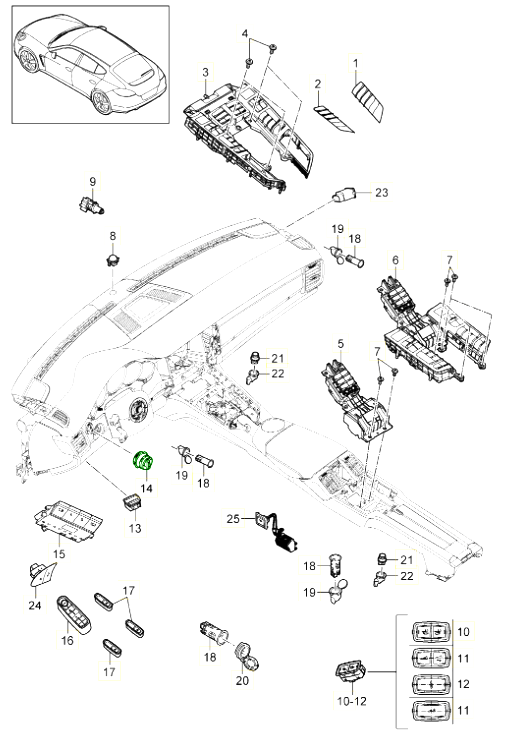 Porsche Dashboard Console Parts & Switches | Genuine & Factory-Spec ...