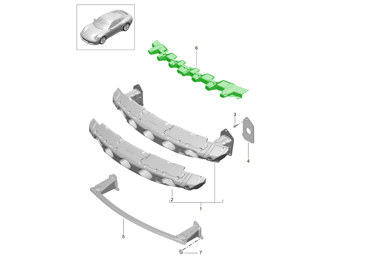 Porsche 991 GTS Front bumper insert 99150594000 - 99150594000 | Design 911