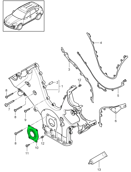 Porsche Cayenne Crankshaft Seal with Flange 94810191020 - 94810191020/1 ...