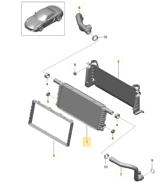 CSF Aluminium Centre Radiator Water/Coolant 7060 - 7060 | Design 911