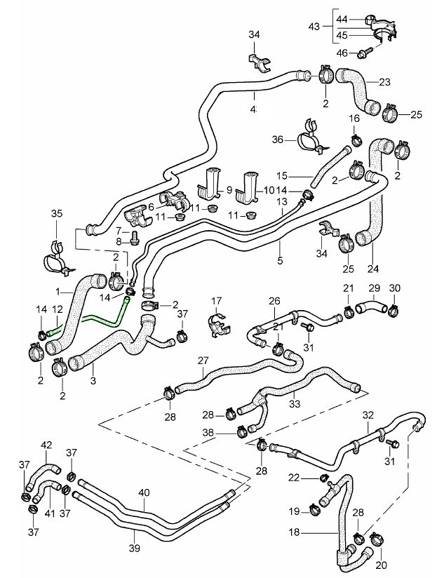 Porsche 996 C4 Breather hose 99610683603 - 99610683603 | Design 911