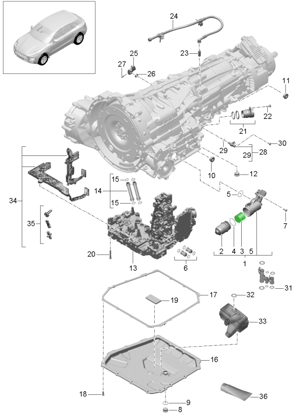 Porsche Macan oil filter 0B5325330A PAC325330 - PAC325330/1 | Design 911
