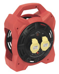 Sealey Cable Reel Box Type 20mtr 2 x 110V 15mm² Heavy-Duty Thermal Trip ...
