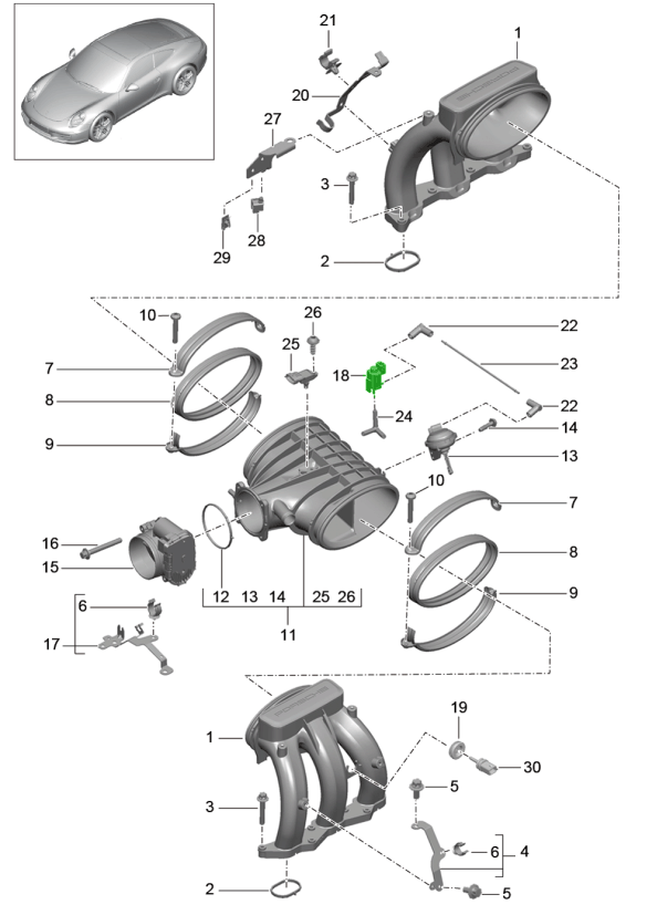Porsche Air Mass Sensors | High-Precision Engine Air Flow Meters ...