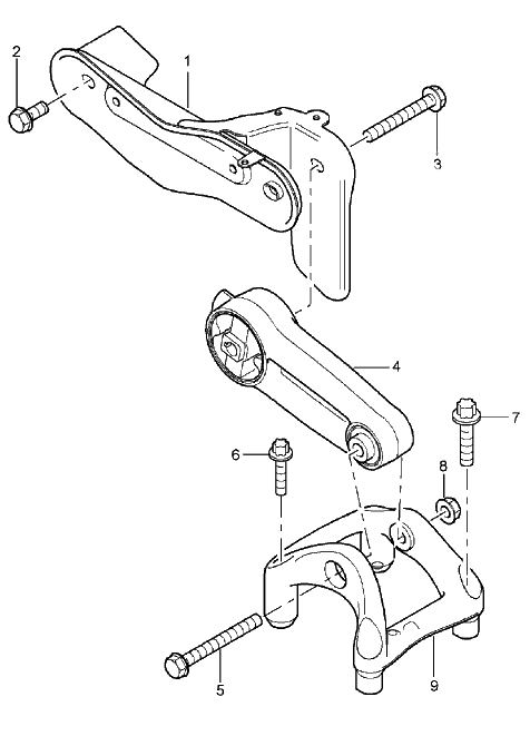 Engine Suspension Bracket Porsche Cayenne S / Turbo - 95537510113/1 ...