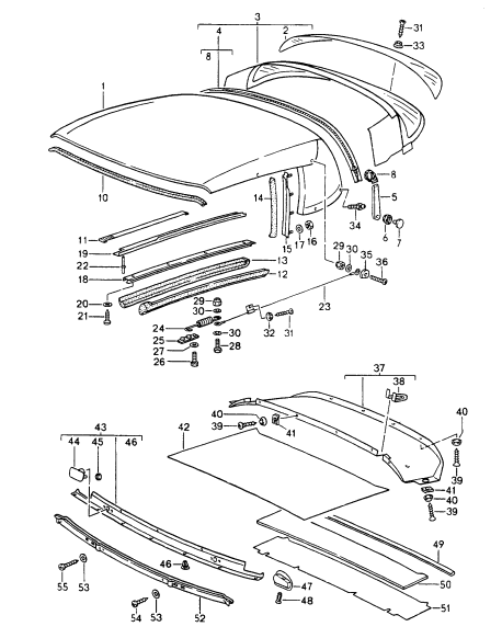 Porsche 911 Cabriolet Hood Fastener Bottom Part 99959183617 ...