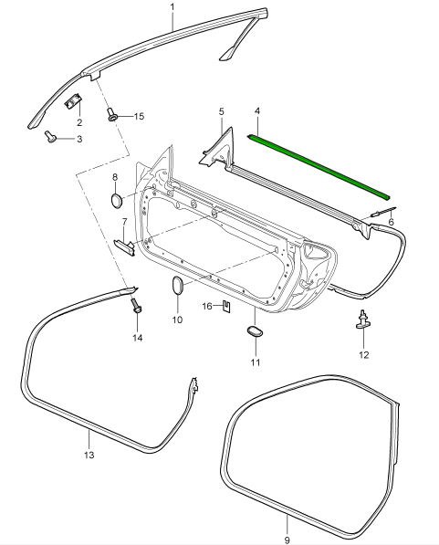 Porsche Door Seals | Design911 Rubber Weatherstrips for Cabin ...