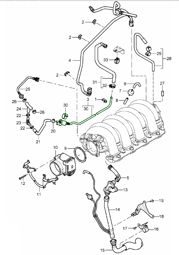 Porsche 955 Cayenne Purge valve for fuel vapor canister 94811020203 ...