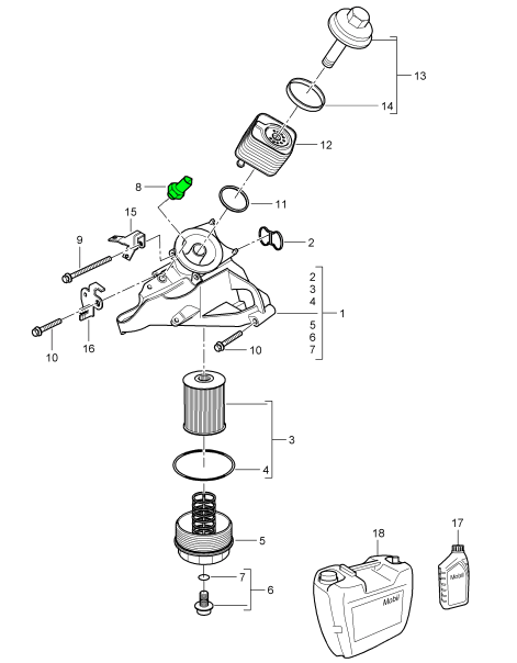 Porsche Cayenne Engine Oil Pressure Switch 95560609102 - 95560609102/1 ...