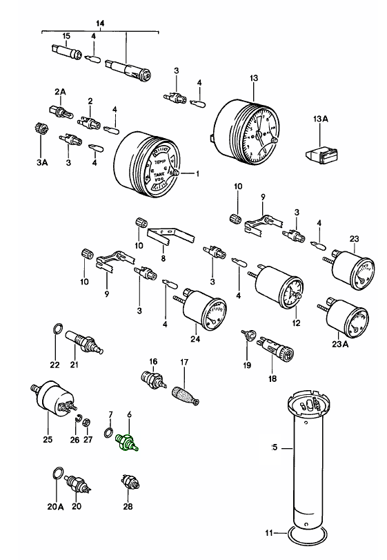 Porsche 924 914 Oil pressure switch for warning light 021919081D ...