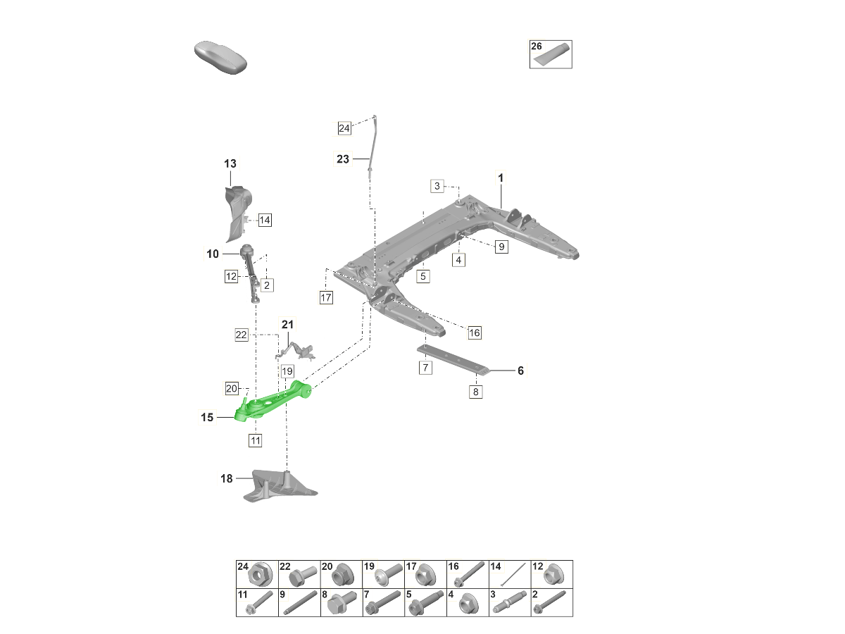 Porsche 992 Control arm Front 992407151G 992407151K - 992407151K ...