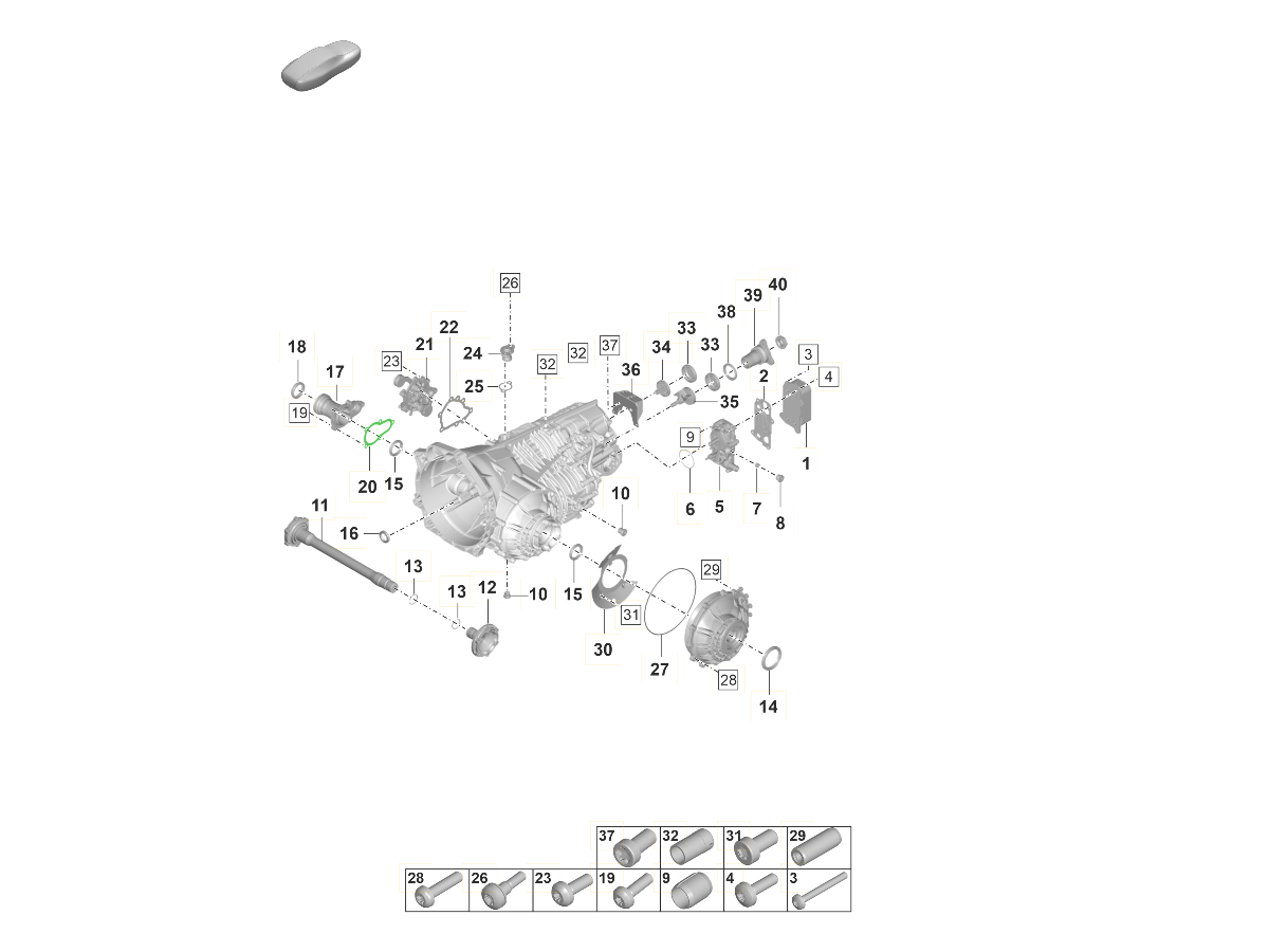 Porsche 991 992 981 982 Gasket gearbox driveshaft housing neck ...