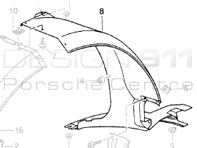 Wheel Arch Liner Front Back Porsche 993 (no. 99350420400 / 99350420300 ...