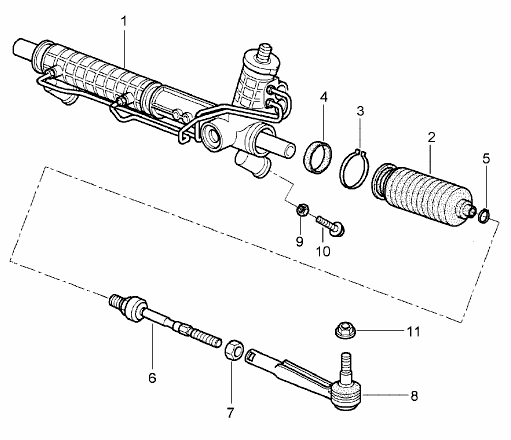 TRW JAR1041 Porsche 99734732201, 99734732200 Track rod inner joint kit ...