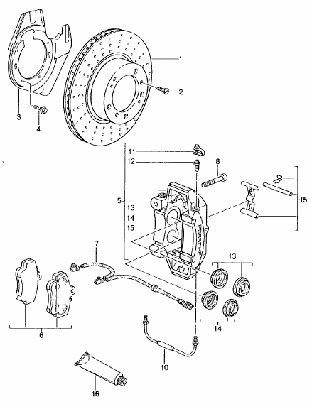 Brake Caliper Bleed Valves. Porsche Various Models 93035191900 ...