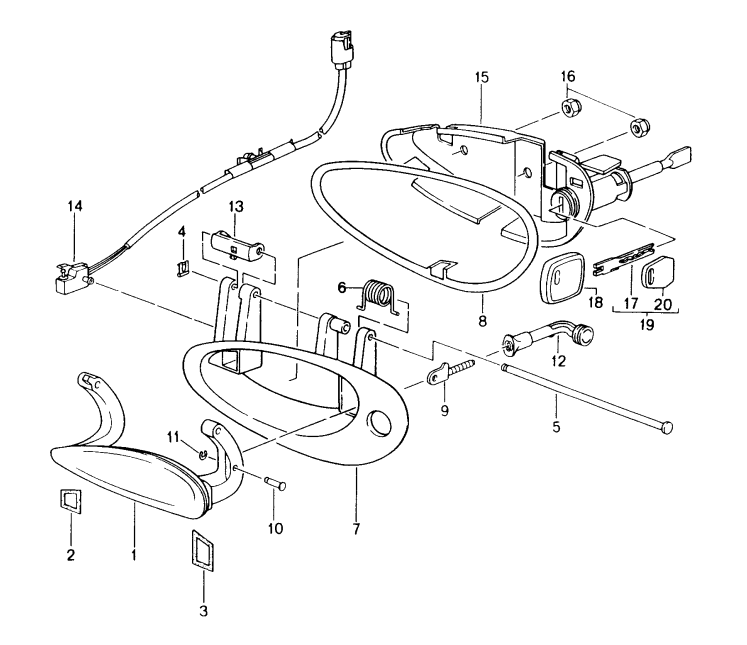 Porsche 986 Door Handle Microswitch 99661312500 99661312600 ...