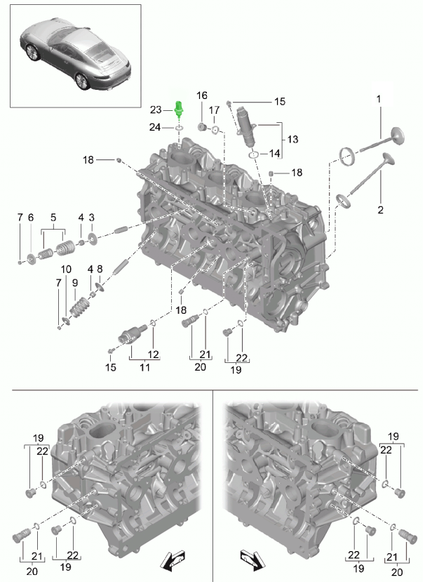 Porsche 981 Coolant temperature sensor 94860642001 - 94860642001 ...