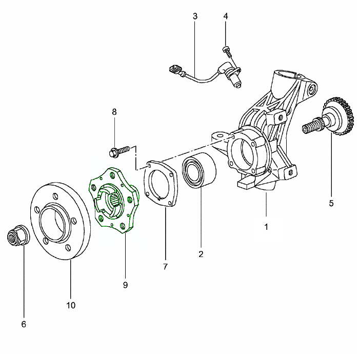 Porsche 986 Boxster 996 Wheel hub 99634160554 - 99634160554 | Design 911