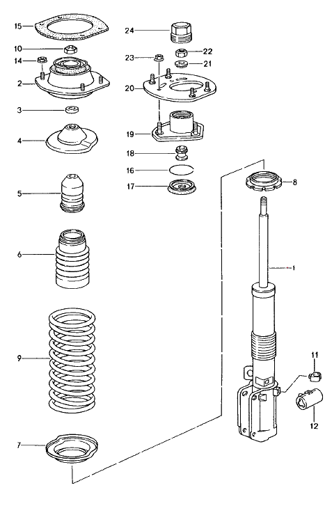 Shock Absorber Bellow. Porsche 993 - 99334350500 | Design 911