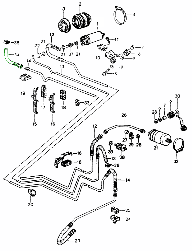 Porsche 964 993 Fuel return line 96435658306 - 96435658306 | Design 911