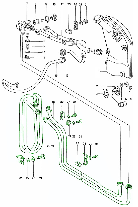 Porsche 911 1979 Radiator Oil Cooler Kit - OILCOOLERKIT02 | Design 911