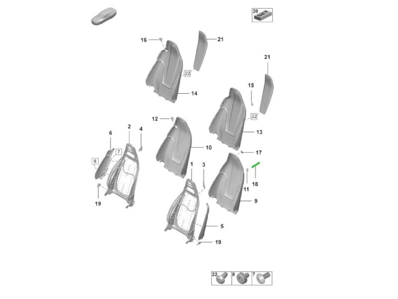 Porsche Seat Parts | Design911 Components for Seat Repair, Adjustment ...