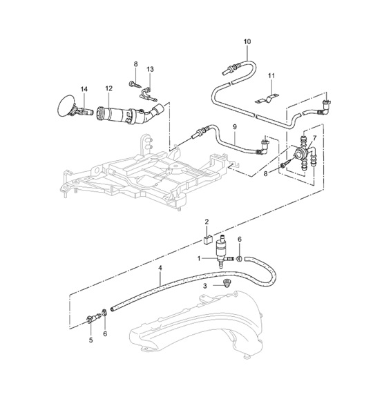 Guide pin headlamp washer jet. Porsche 996 2002-2005 - 99663111600 ...