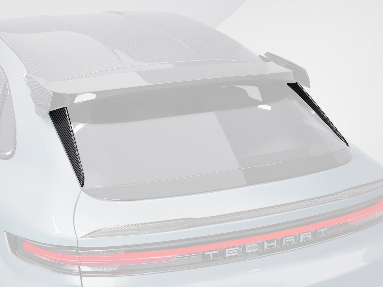 TechArt Carbon Aero Curtains Rear Hatch. Porsche 9YA (E3) Cayenne Coupe ...