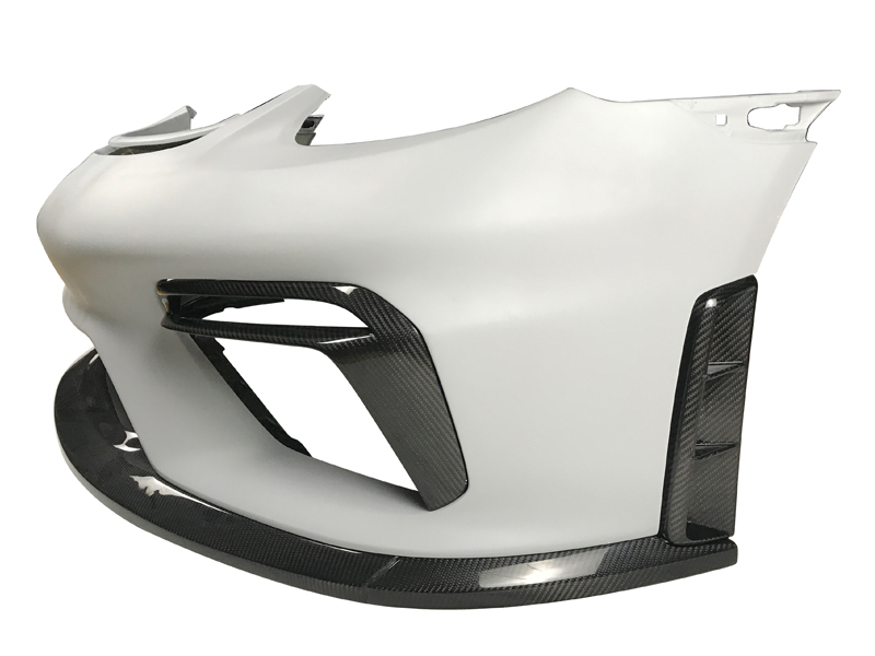 Front bumper carbon lower spoiler, Upgrade to GT4. Porsche 718 - SDCM ...