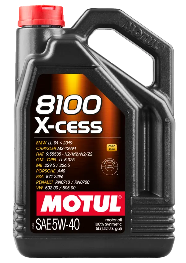 MOTUL 8100 X-CESS 5W-40 engine oil 6ltr - 102870X6L | Design 911