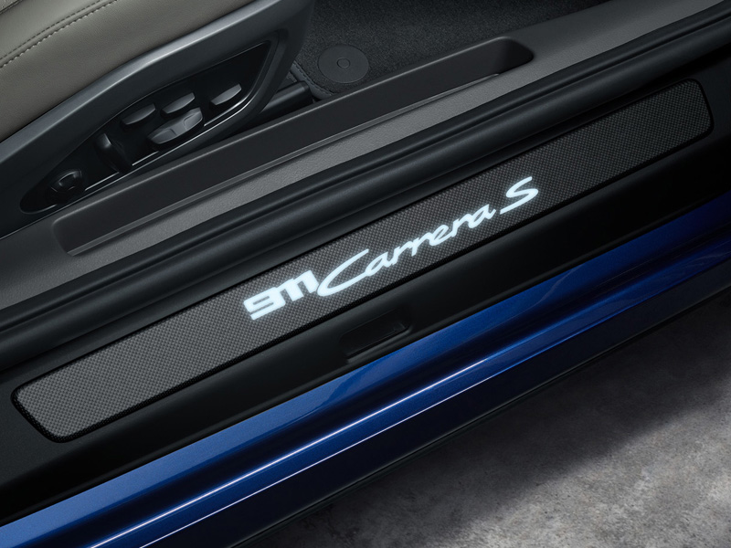 Original Porsche 99204482080 Door sill guards in matt Carbon ...