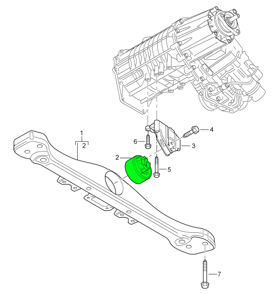 Porsche 955 957 958 Cayenne Gearbox rubber mount 95537505730 ...