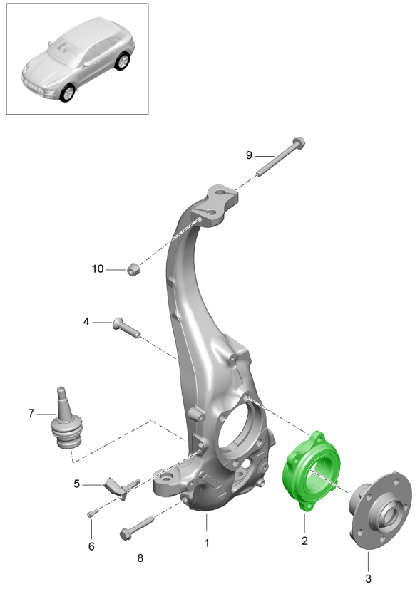 OEM FAG 713610900 Porsche 95B407625A 8K0407625B Wheel bearing kit for ...