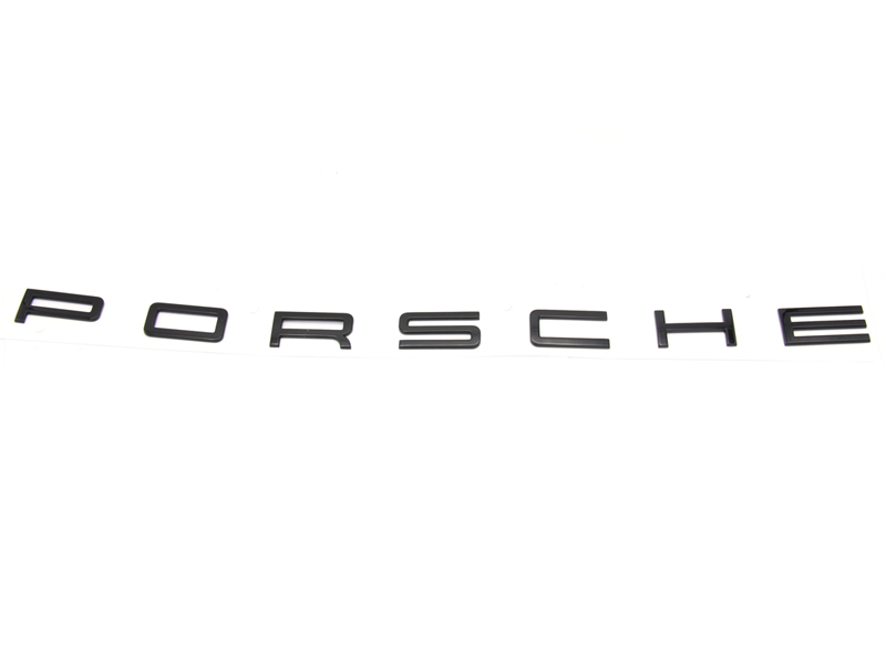 Original Porsche 971853687A PORSCHE rear lid badge in High-gloss black ...