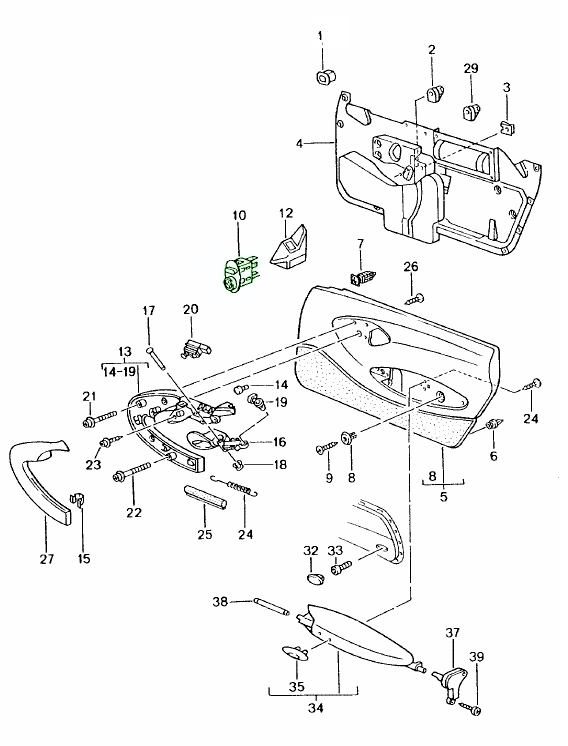 Porsche 996 986 Boxster Door mirror switch 9966132410001C ...