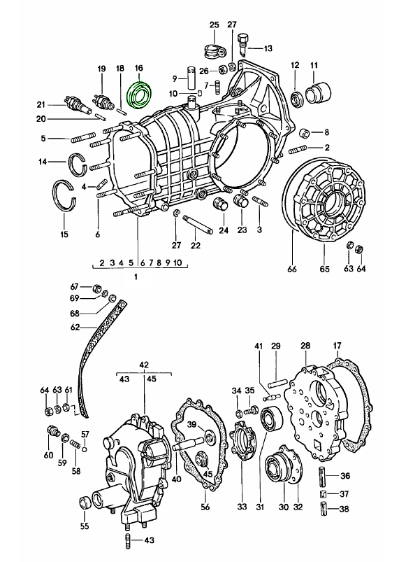 Porsche 911 914 924 Radial shaft seal 99911313050 99911320240 ...