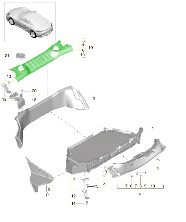 Buy Porsche Cayman 718C (982C) 2017>> Engine Covers | Design 911