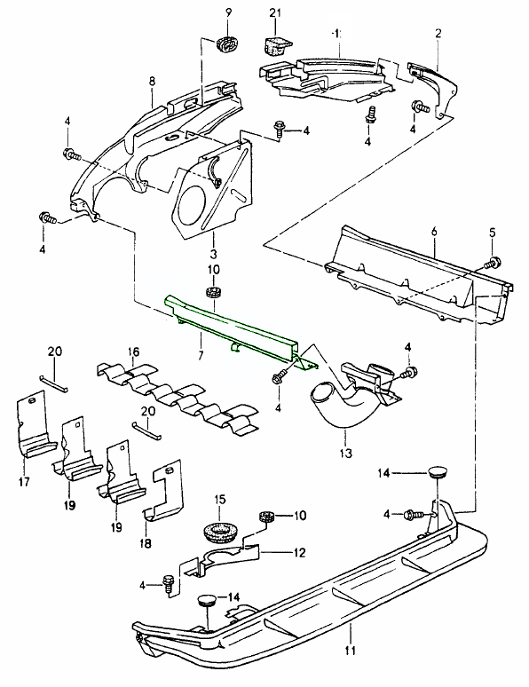 Porsche 964 Turbo Engine tin cover LEFT 93010670309 - 93010670309 ...