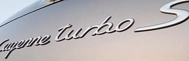 Cayenne Silver rear badge - 955559037014W9 | Design 911